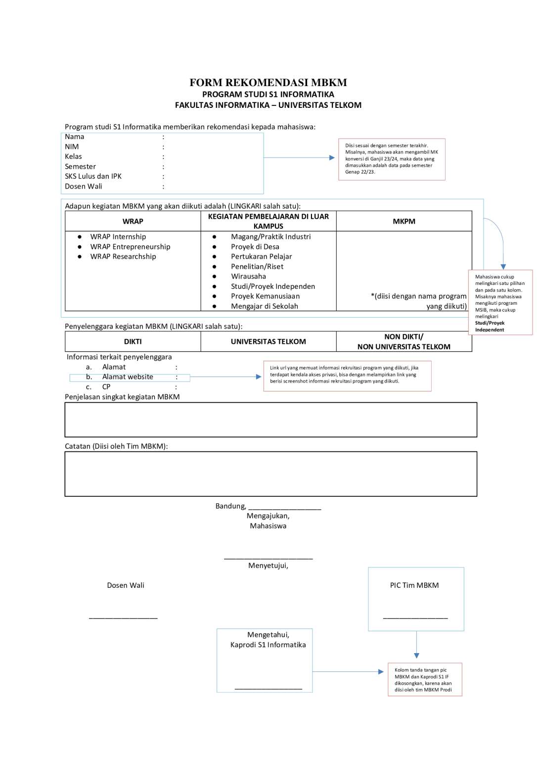Alur Konversi MBKM Prodi S1 Informatika | Program Studi Sarjana Informatika