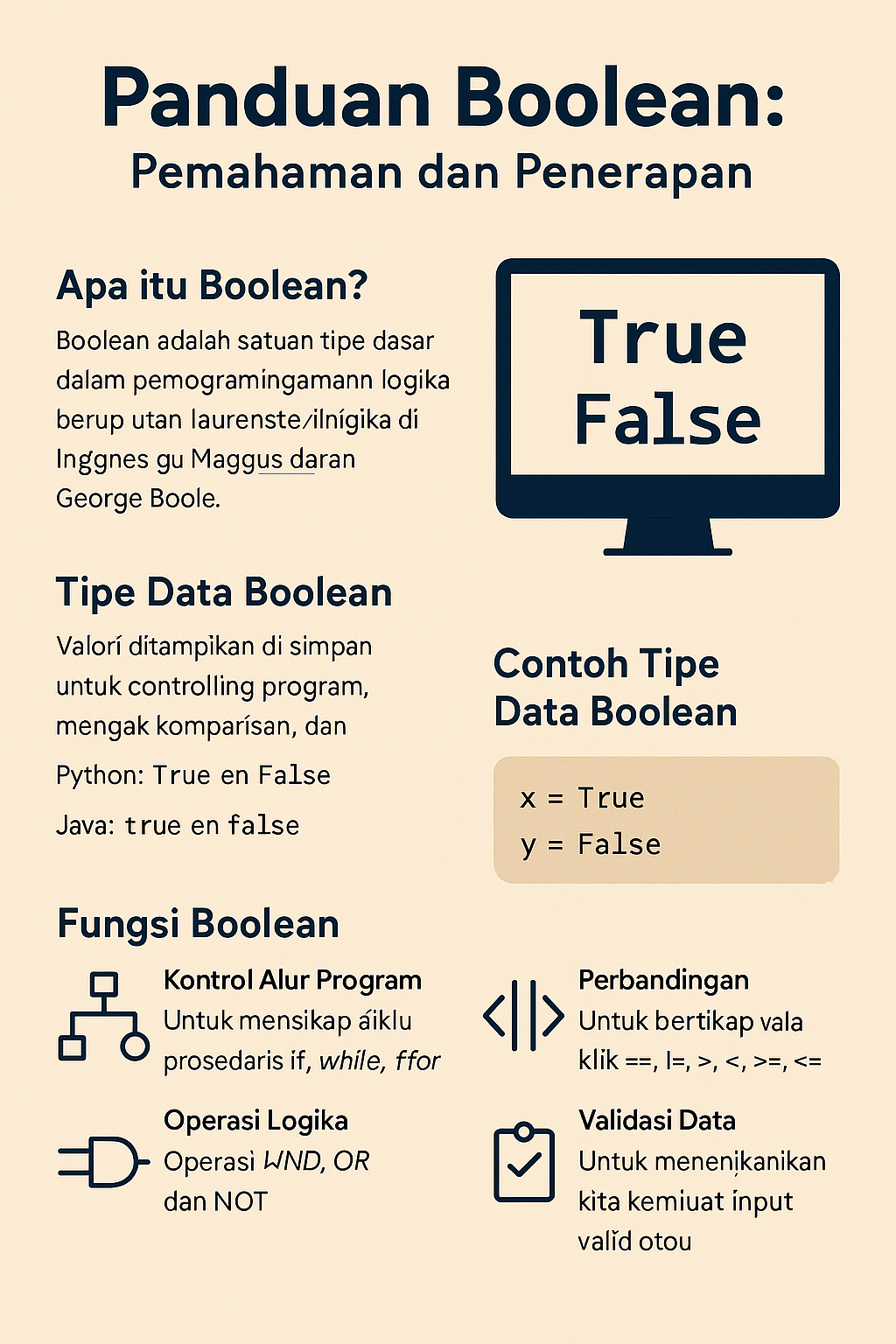 Boolean: Pengertian, Fungsi, dan Contoh Lengkap dalam Pemrograman
